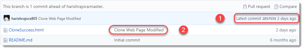 How to Verify Committed Changes on GitHub after Git Push command?